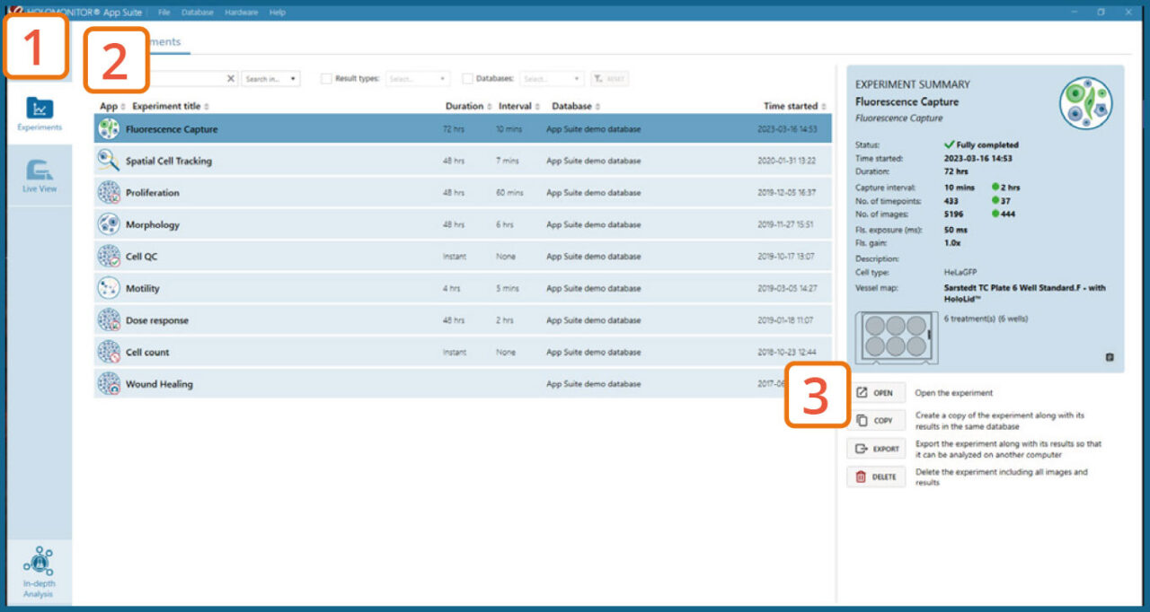 HoloMonitor® Fluorescence Capture Protocol - Phase Holographic Imaging