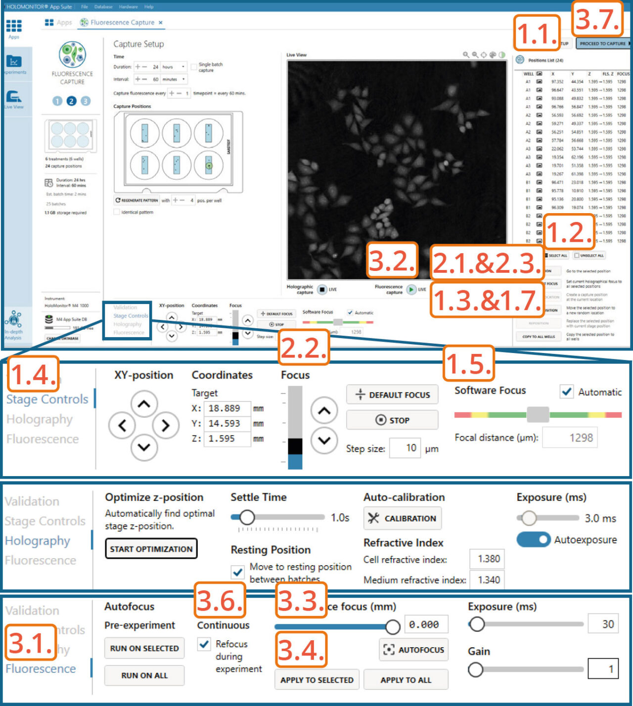 HoloMonitor® Fluorescence Capture Protocol - Phase Holographic Imaging